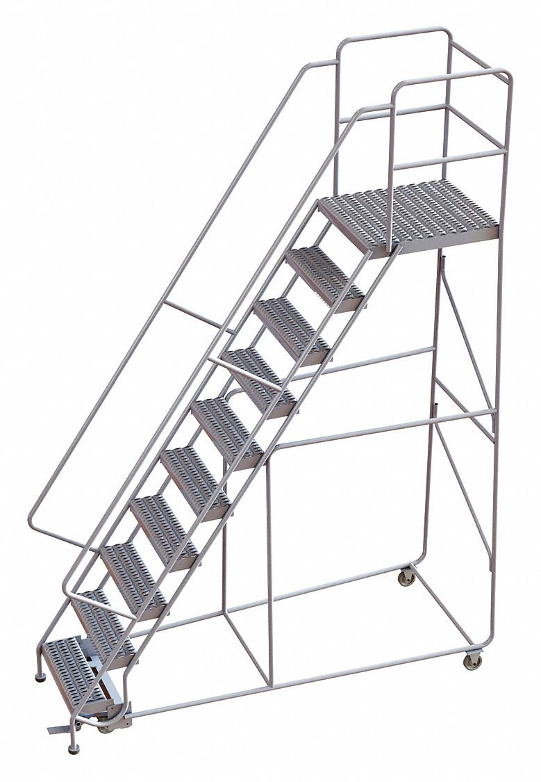 TRI-ARC, 8.3 ft Platform Ht, Assembled, Rolling Ladder - 25NY65 ...