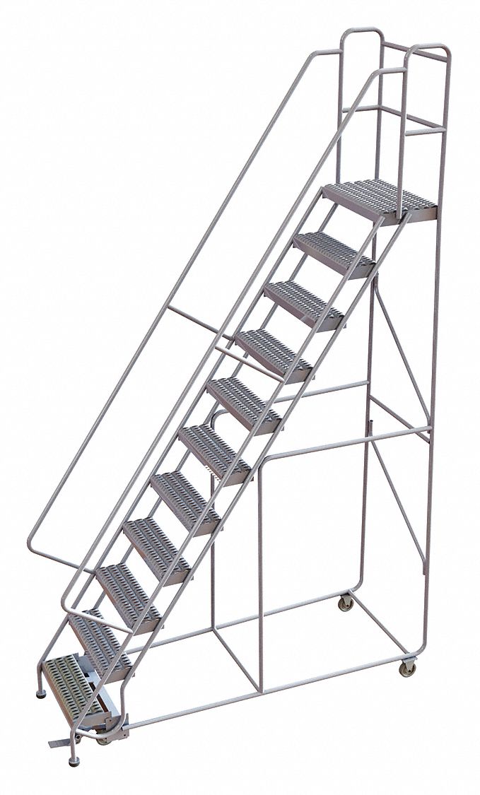 TRI-ARC, 9.2 ft Platform Ht, Assembled, Rolling Ladder - 25NY69 ...