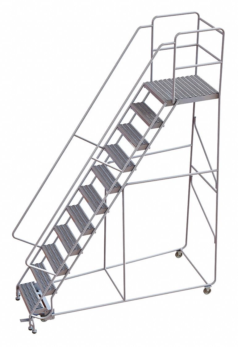TRI-ARC, 9.2 ft Platform Ht, Assembled, Rolling Ladder - 25NY71 ...