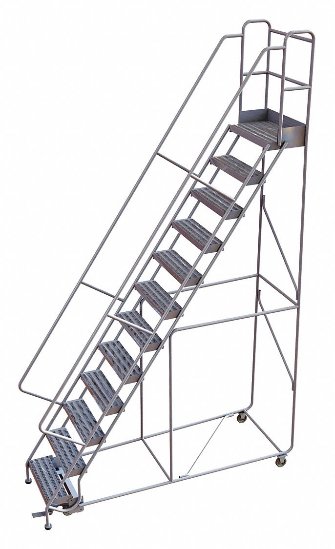 TRI-ARC, 10 ft Platform Ht, Assembled, Rolling Ladder - 25NY72 ...