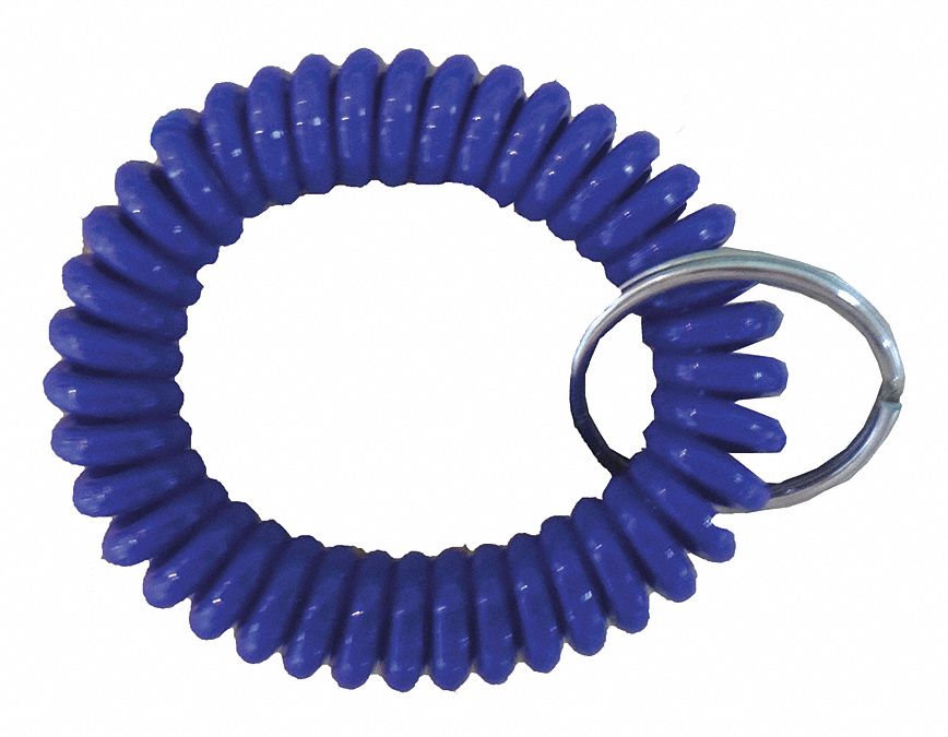 7/8 in Key Ring Dia, Polyurethane, Wrist Coil - 25PA14|25PA14 - Grainger