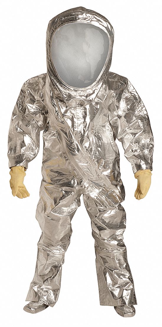 TYCHEM ENCAPSULATED SUIT, LEVEL A, EXPANDED BACK, FRONT ENTRY, FACE ...