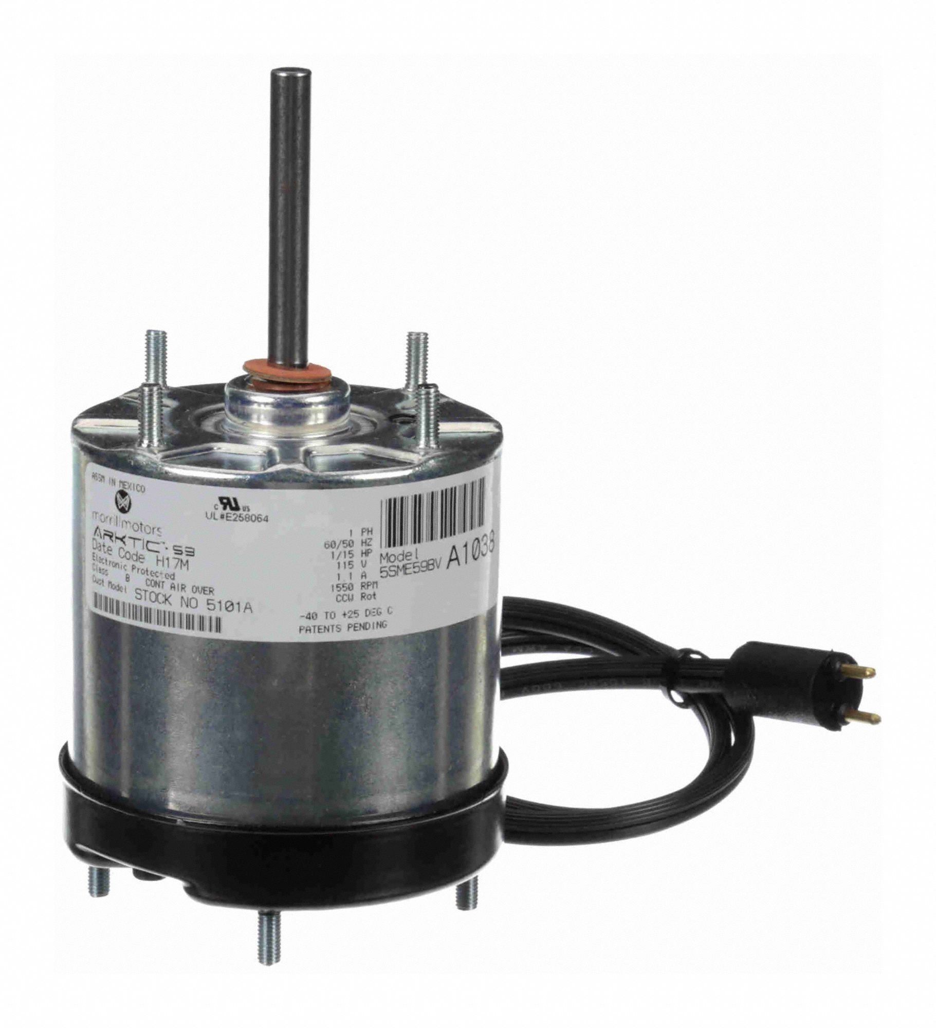 MORRILL, Totally Enclosed Air-Over, 1/15 HP, ECM Direct Drive Blower ...