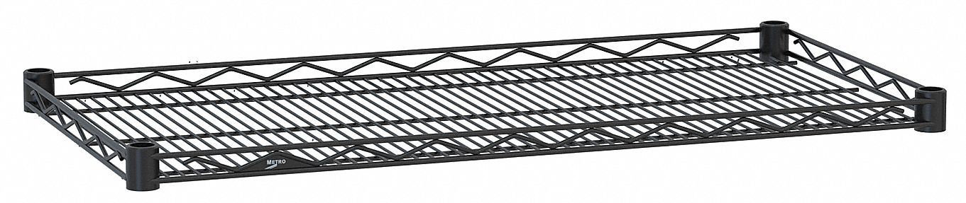 METRO, 48 in x 14 in, 1 Shelves, Wire Display Shelf - 25W923|HDM1448BL ...
