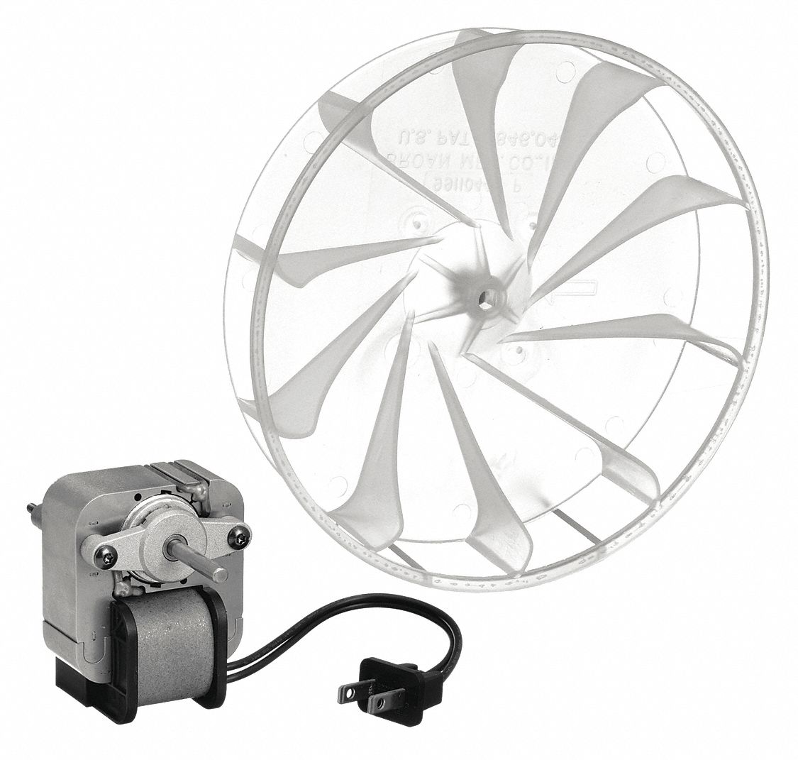 BROAN, Motor and Blower Wheel, 671, Motor and Blower - 25WJ45|97008513 ...