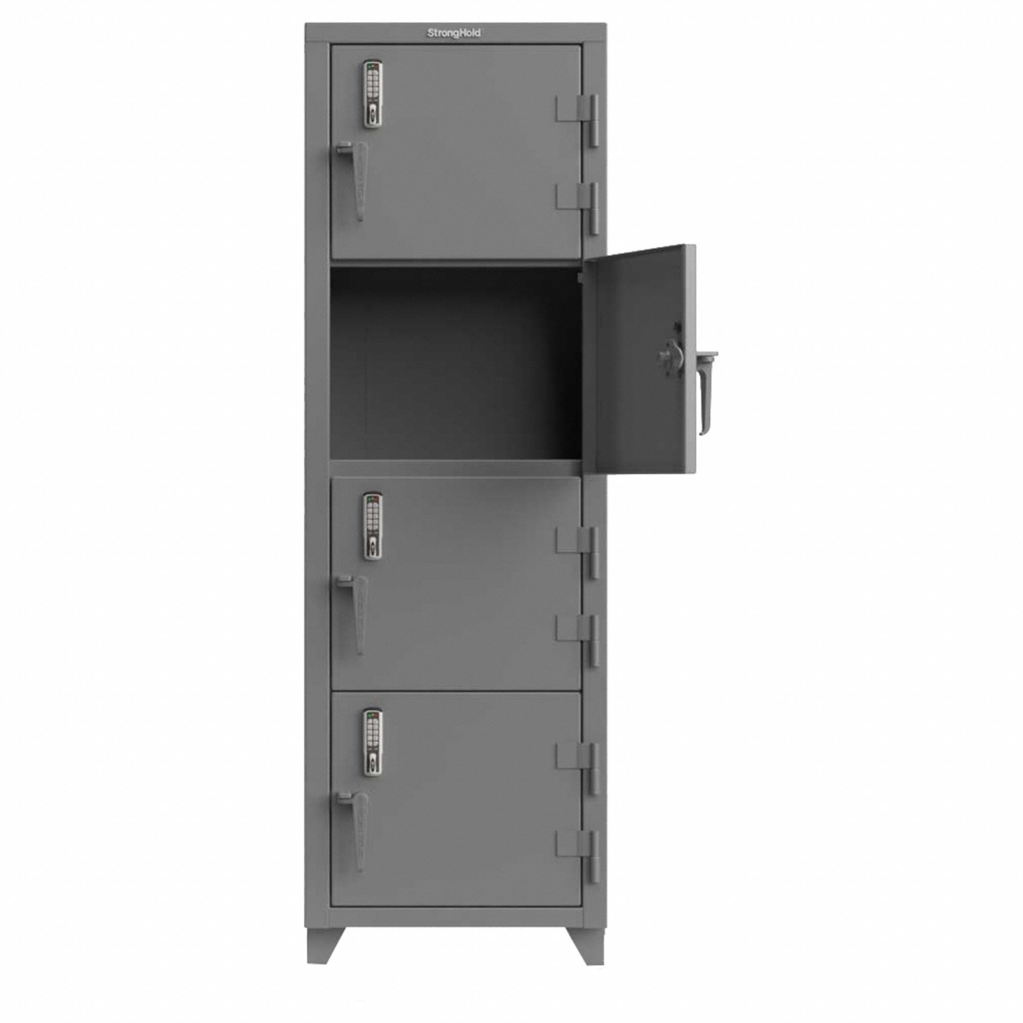 STRONG HOLD, 24 in x 24 in x 75 in, 4 Tiers, Locker - 804U71|26-4D-24 ...