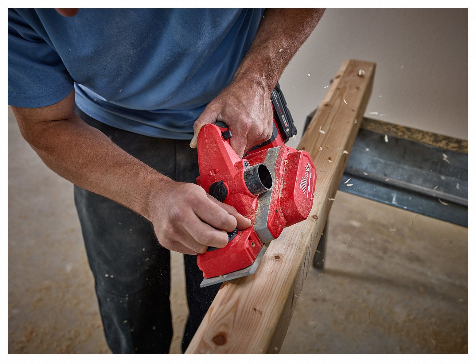 MILWAUKEE Cordless Planer: M18, Bare Tool, 3 1/4 in Blade Wd, 1/16 in ...