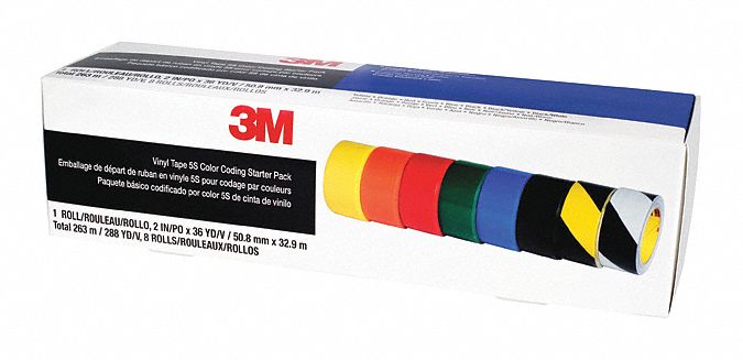 Vinyl Tp Safety and 5S Color Coding Pack - Grainger