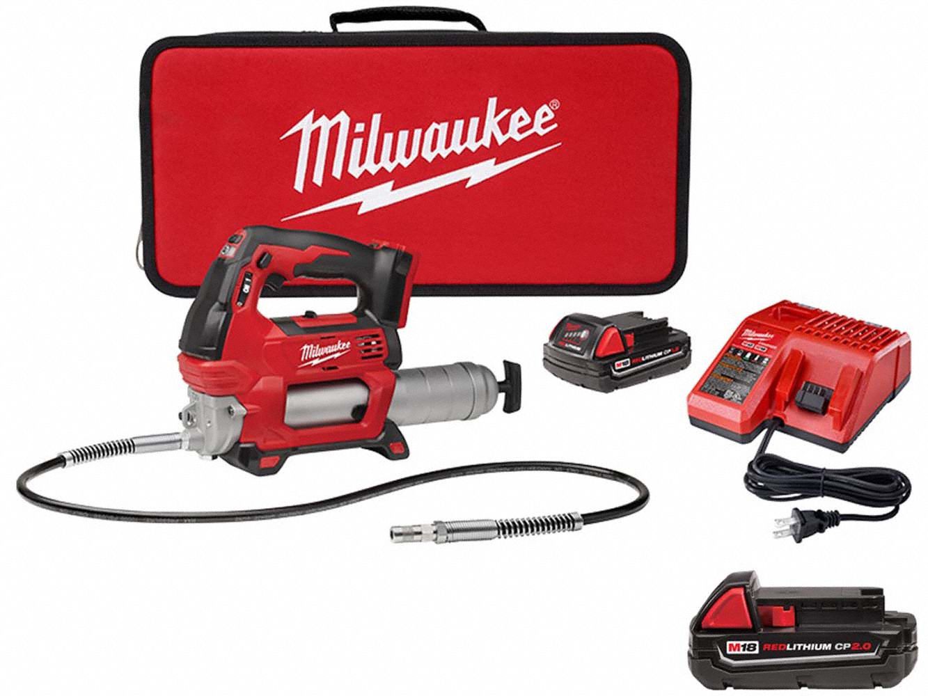 MILWAUKEE, 18 V Battery Volt, Battery Included, Cordless Grease Gun ...