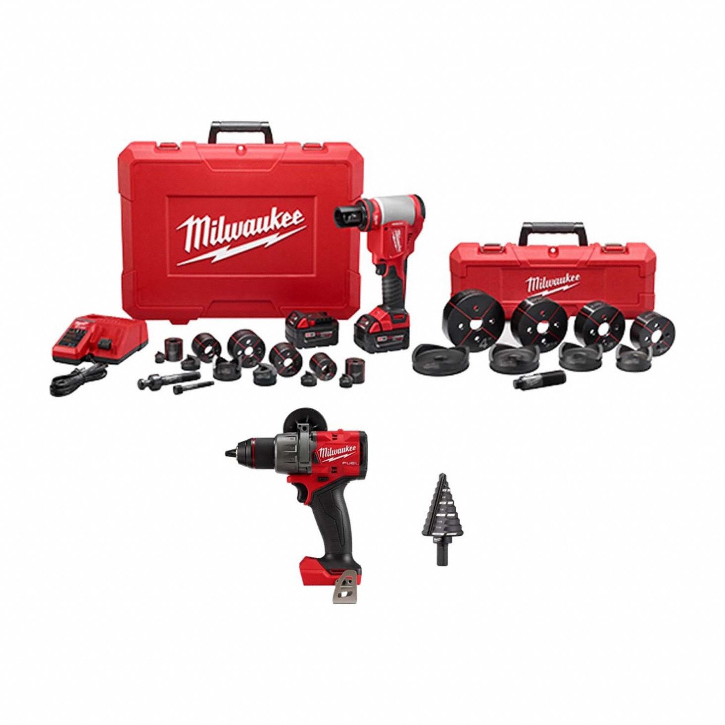 MILWAUKEE TOOL & EQUIPMENT, 2 Tools, Hammer Drill/Knockout Tool ...