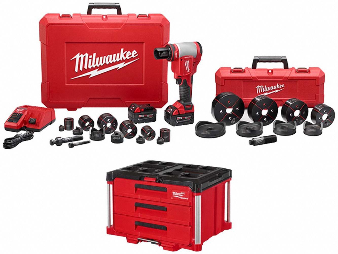 Knockout Tool and Tool Box,18V DC - Grainger