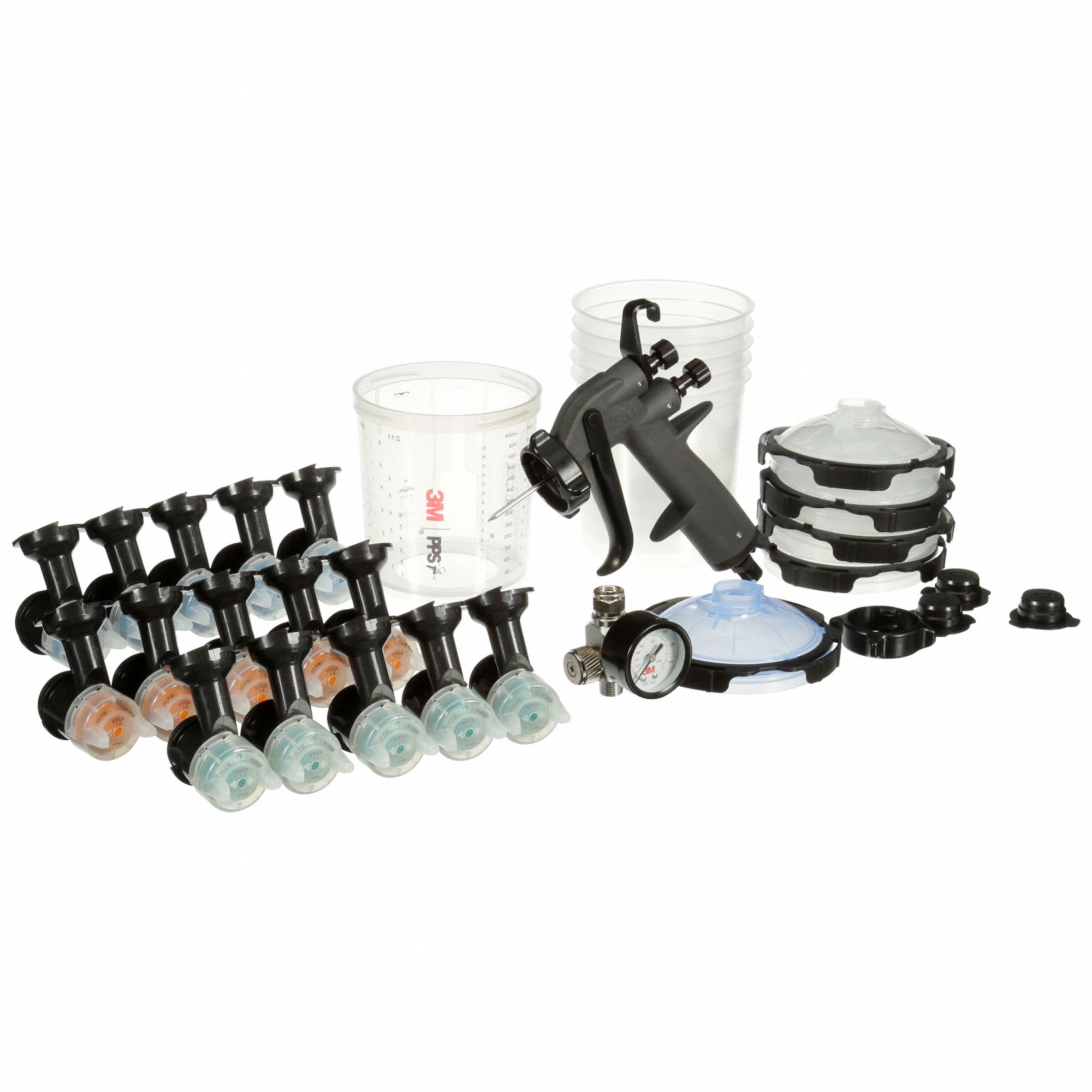 3M Conventional Spray Gun Kit: 1 in to 13 in Pattern Size, 22 fl oz Cup ...