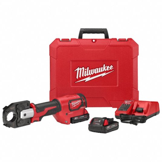 MILWAUKEE, 18 V, Die Head, Cordless Crimping Tool Kit - 45FD73|2679-22 ...