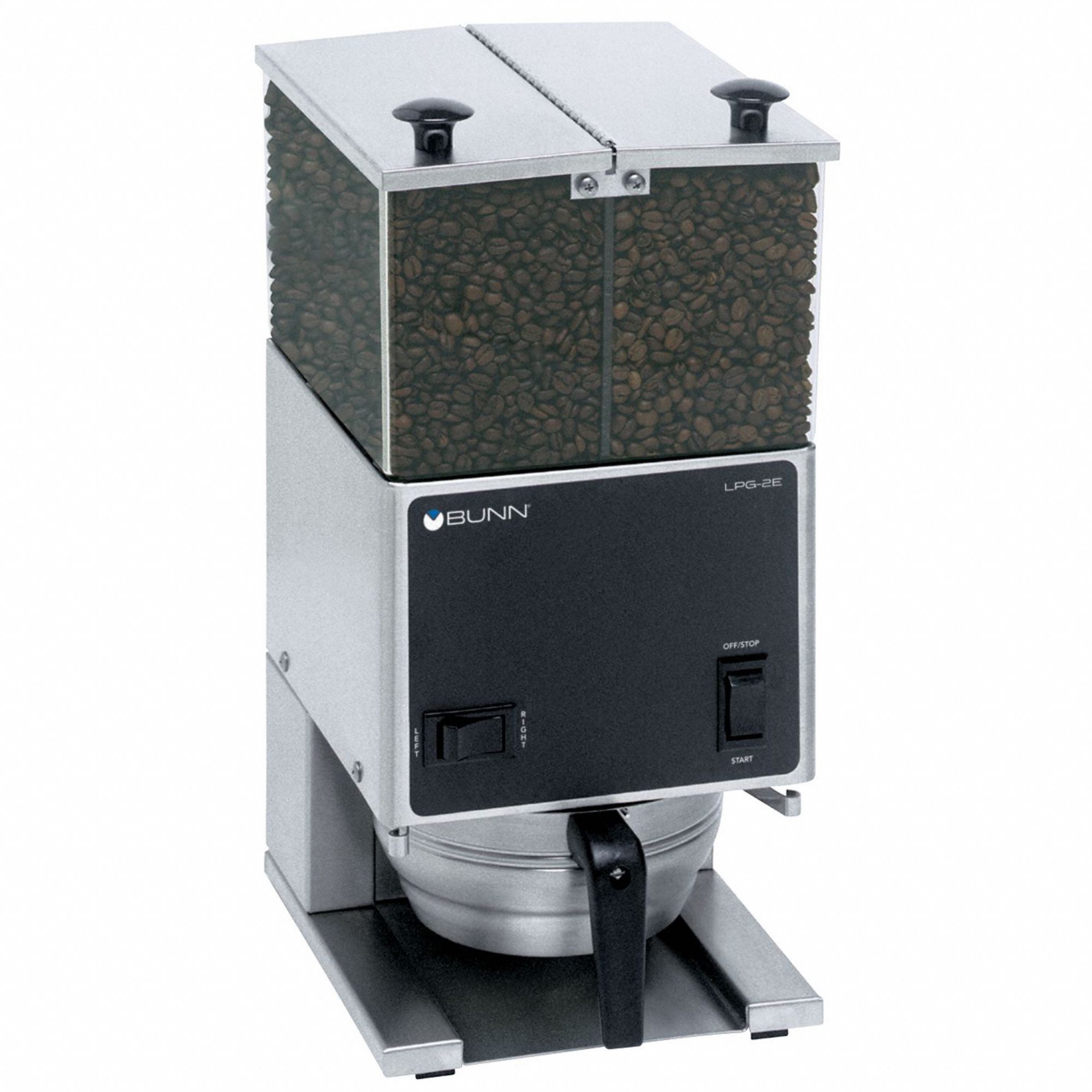 BUNN, 3 lb Capacity, Two Hopper, Portion Control Coffee Grinder - 6DHE0 ...