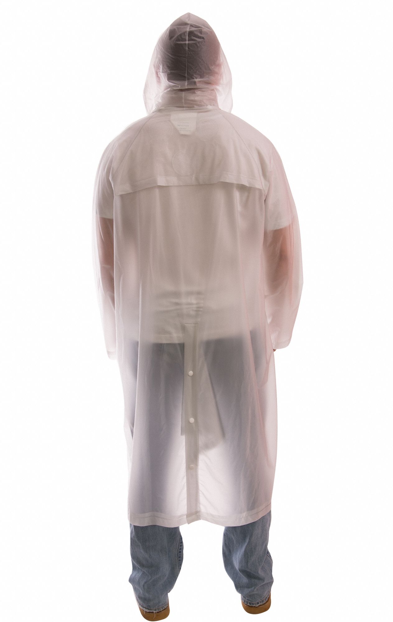 TINGLEY Rain Coat: Rain Coat, XL, Clear, Snaps with Storm Flap, Snap-On ...