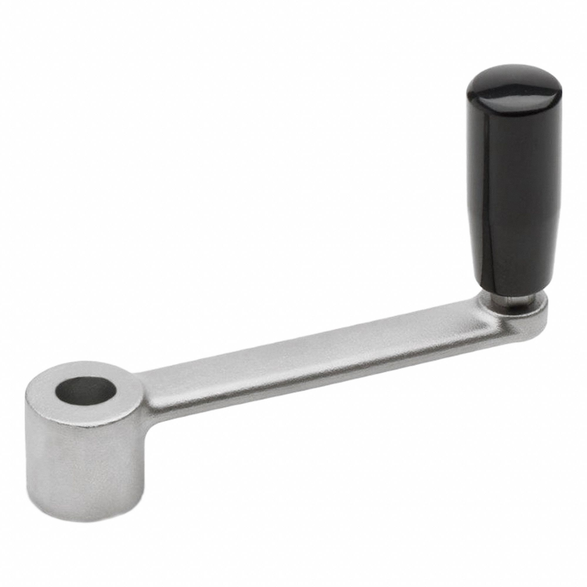 JW WINCO, SS w/ Revolving Plastic Grip, 12 mm Bore Dia, Crank Handle ...
