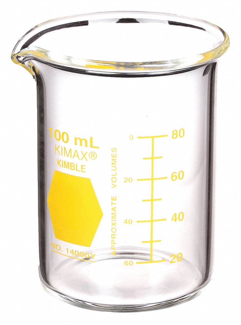 Borosilicate Glass, Low Form, Colorware Beaker - 26CV72|14000Y-100 ...