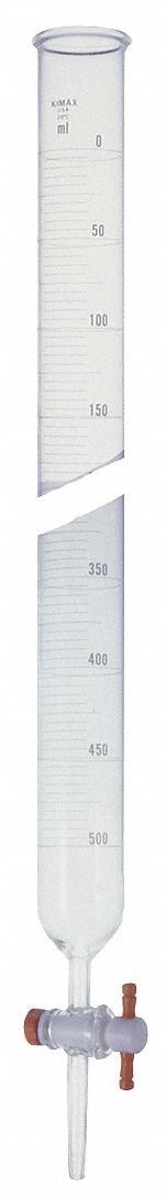 KIMBLE Funnel Fill Dispensing Buret, 250 mL Capacity, 1 mL Graduation ...