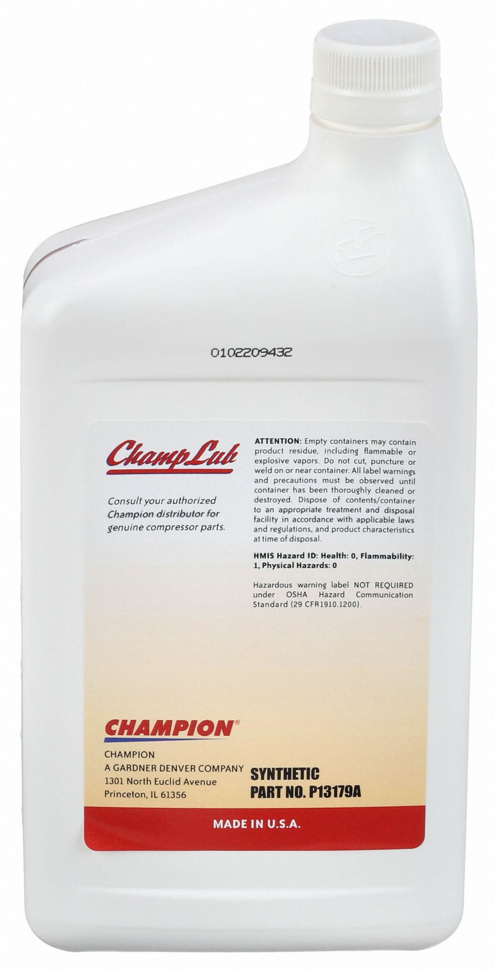 CHAMPION Oil 12 Quarts,PK12: 12 PK - 26DV63|28H510 - Grainger