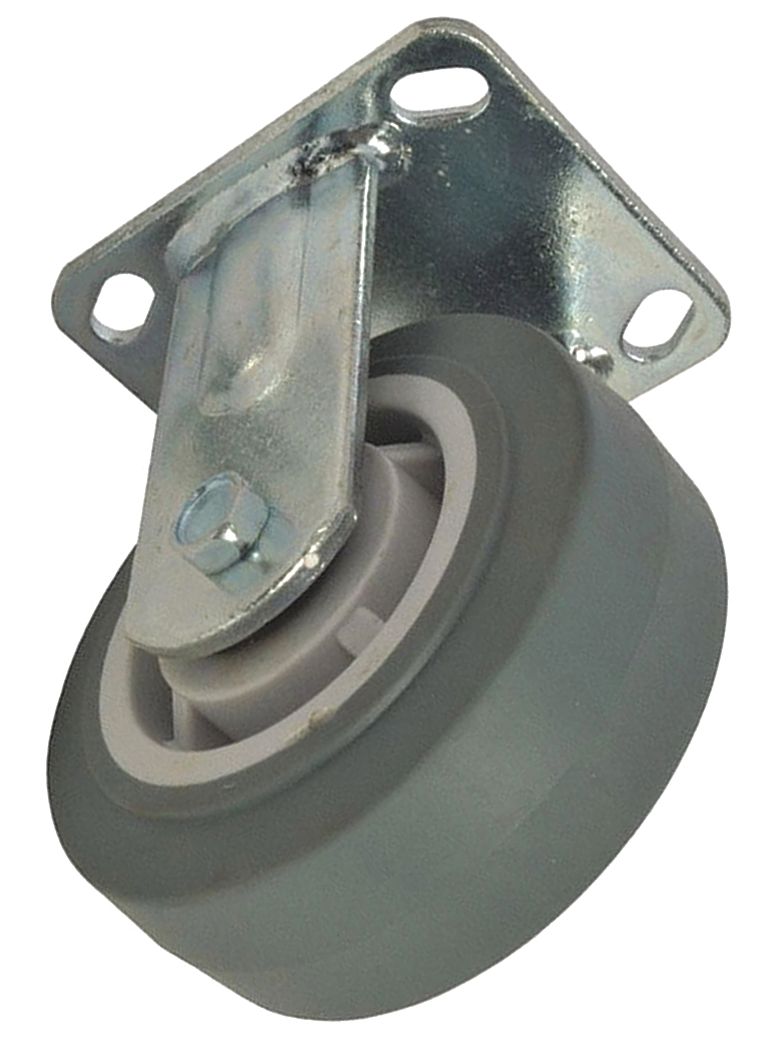 DAYTON, 5 in Overall Wd, Polyolefin, Polyolefin Caster,Rigid,5 In ...