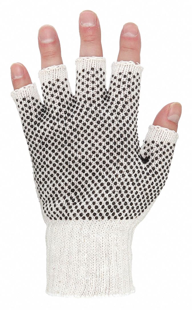 Regular Weight Cotton Poly Finger,M,PK12 - Grainger