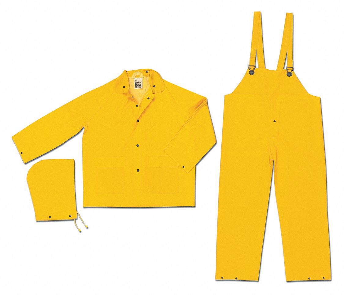 MCR SAFETY, Classic .35Mm Pvc Poly Suit 3 Pc Fr,L - 26J001|FR2003L ...