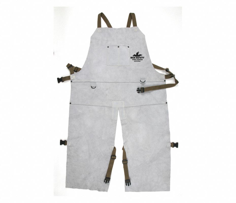 MCR SAFETY Mandil Pechera p/Soldar,Cuero,Pierna Div - 26J253 | 38242MW ...