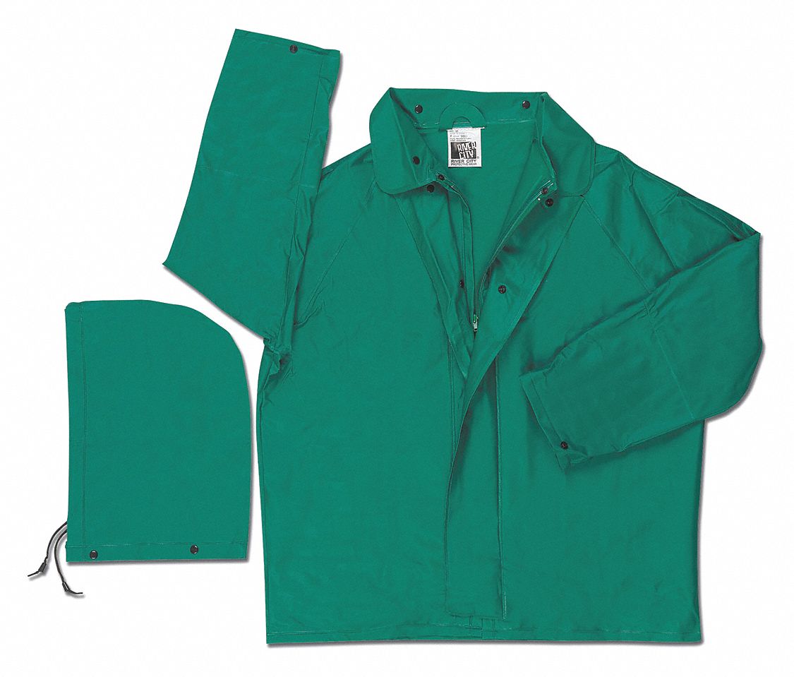 MCR SAFETY, 2XL, Dominator 0.42mm PVC/Poly/PVC Jacket,2XL - 26J425 ...