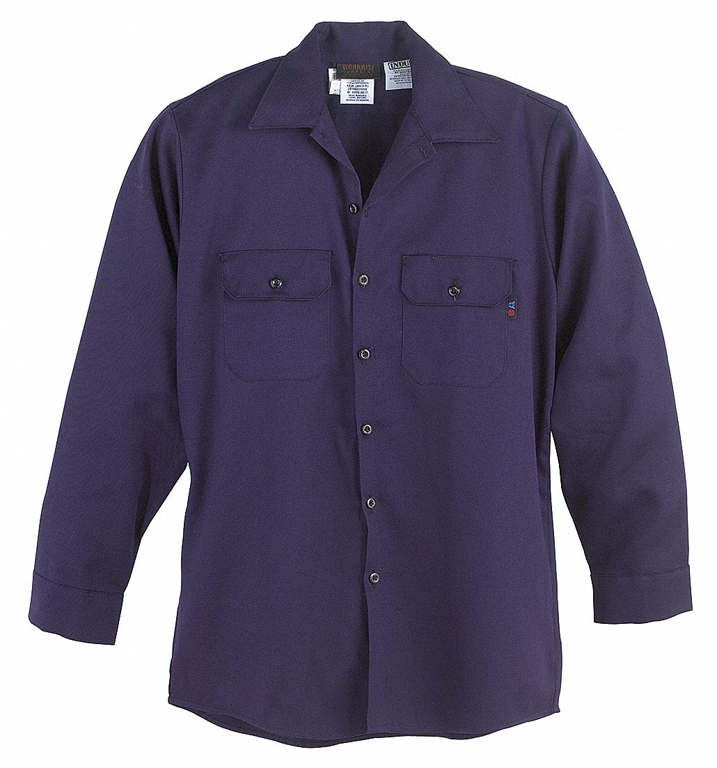 Flame-Resistant Collared Shirt - Grainger