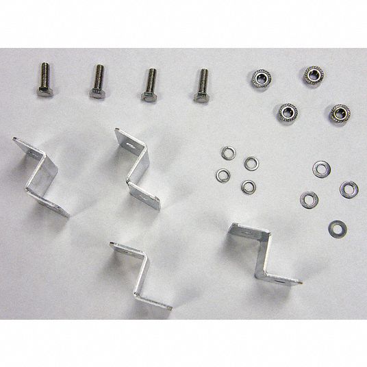 SOLARTECH POWER, Aluminum, 3 in x 3 in x 2 in, Solar Panel Mount - 26KH79|Z-BRACKET - Grainger