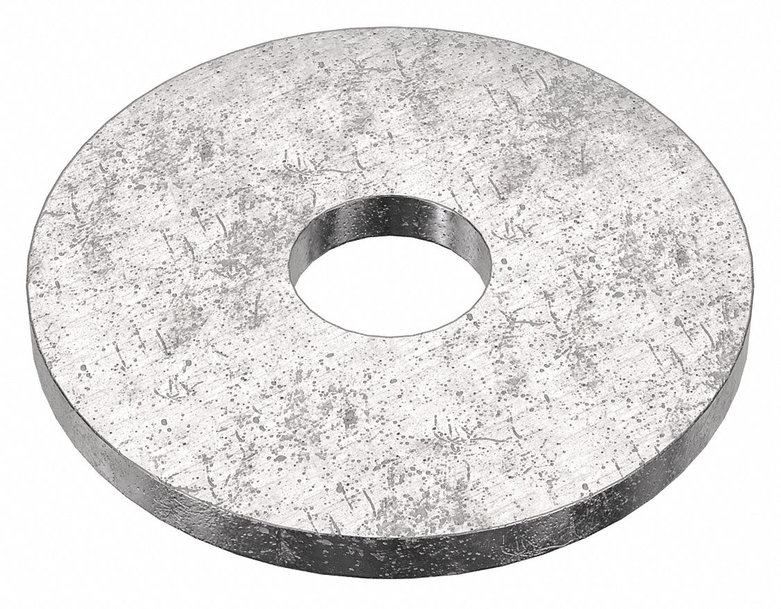 18-8, Stainless Steel, Wide Rim Type B Washer - 26L027|WASB#6W8 - Grainger