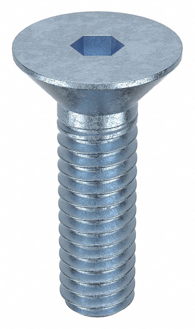 #8-32 Thread Size, 1/2 in Lg, Socket Flat Head Screw - 26LC57|U07415 ...
