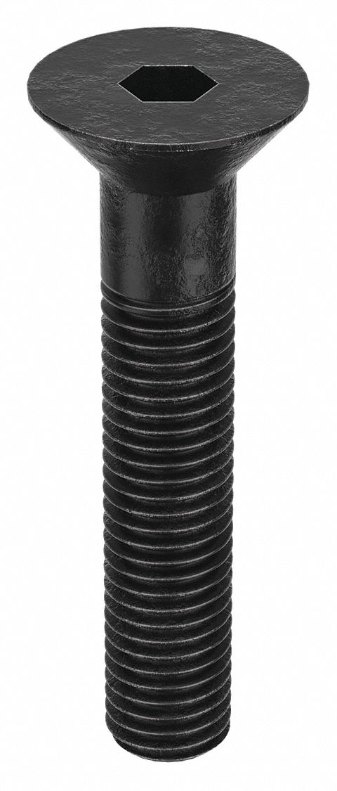 1/4"-28 Thread Size, 1 1/4 in Lg, Socket Flat Head Screw - 26LD55 ...
