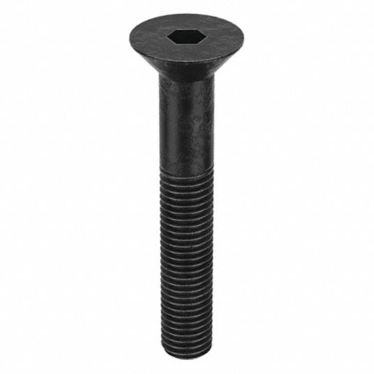 1/4"-28 Thread Size, 1 1/2 in Lg, Socket Flat Head Screw - 26LD56 ...