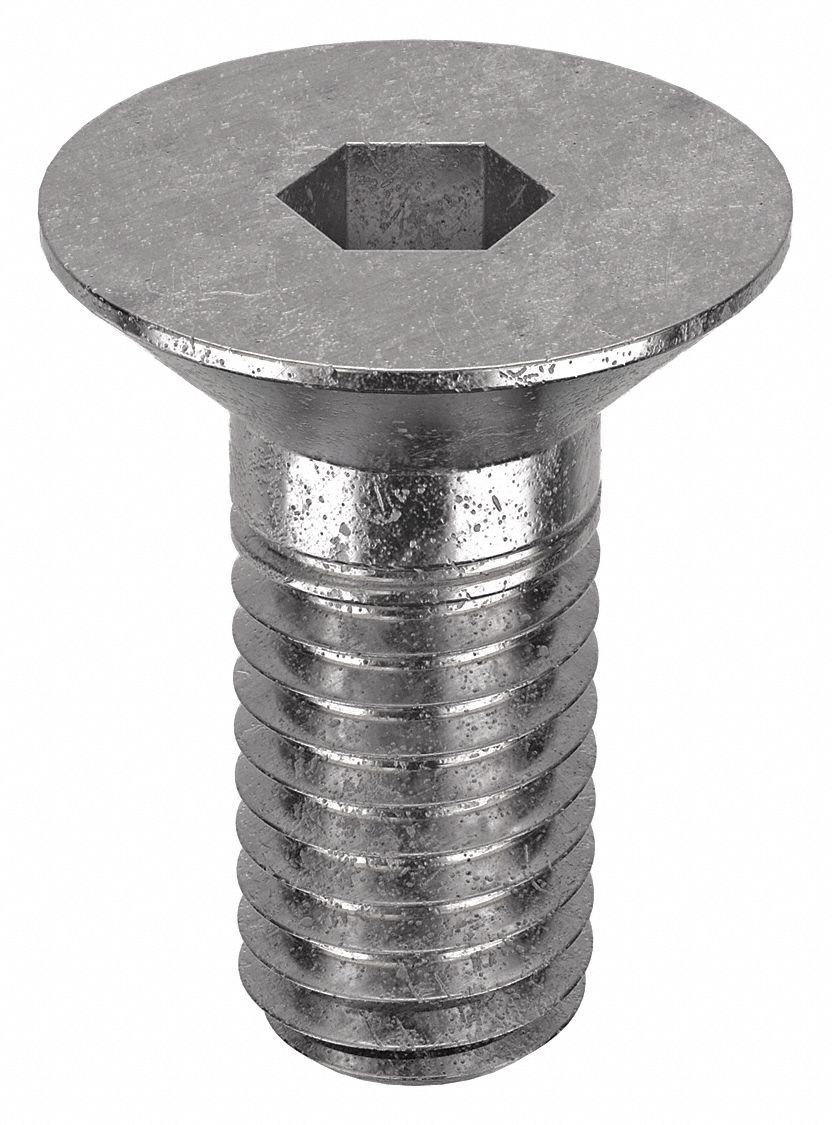 M8x1.25 Thread Size, 16 mm Lg, Socket Flat Head Screw - 26LG06|M55060 ...