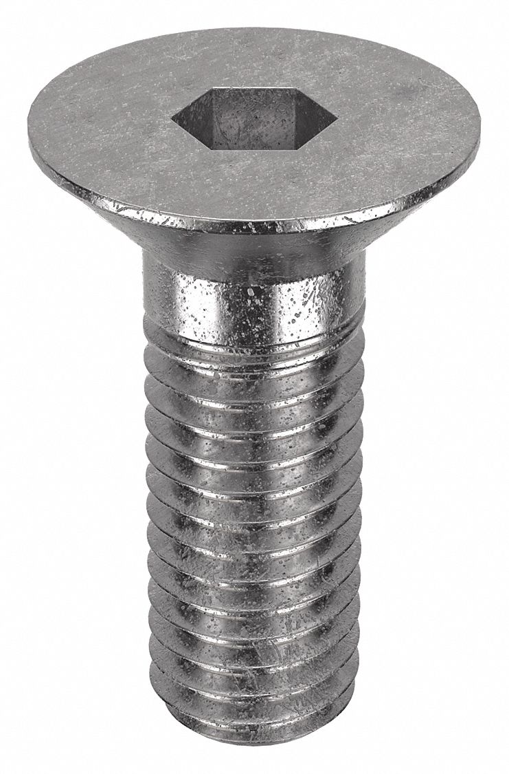M8x1.25 Thread Size, 20 mm Lg, Socket Flat Head Screw - 26LG07|M55060 ...