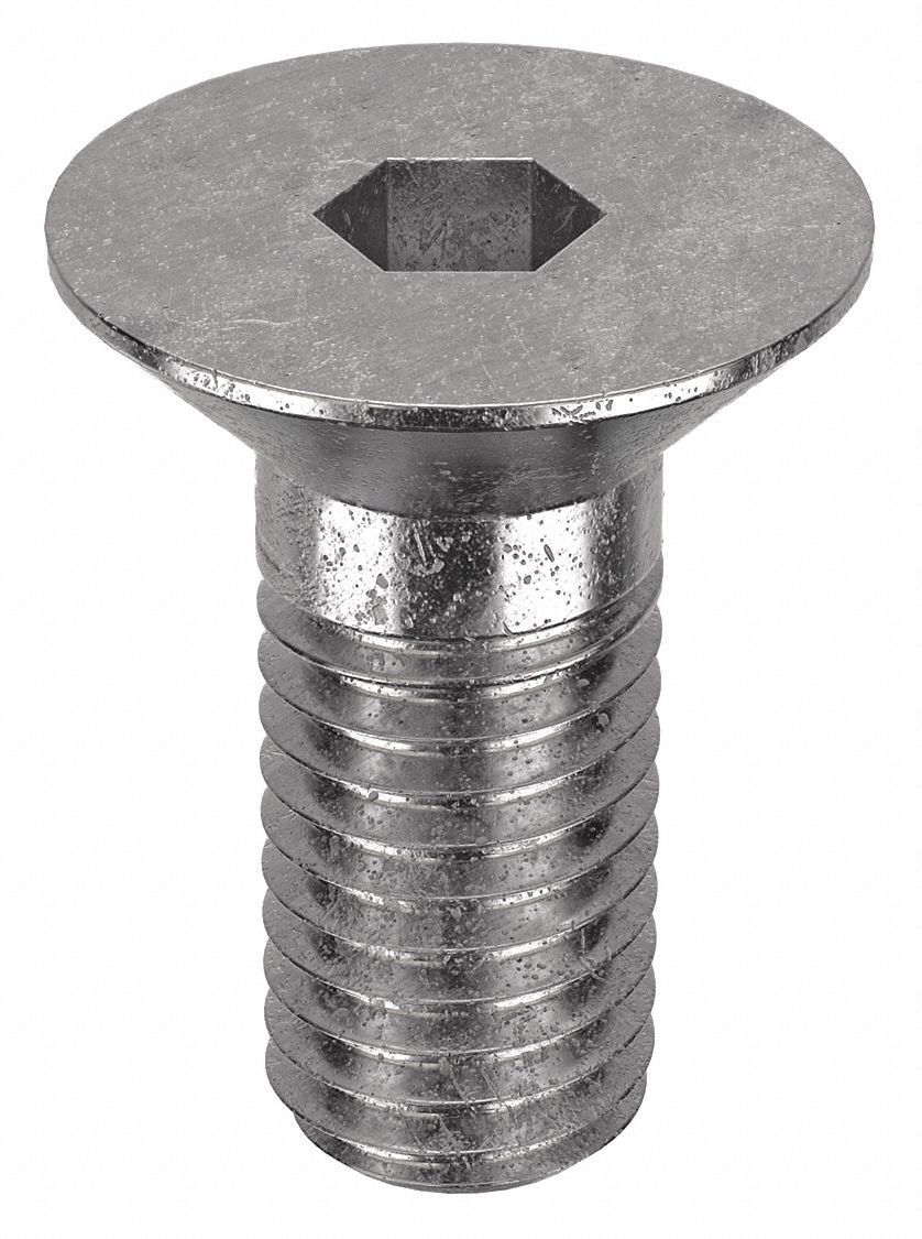 M10x1.50 Thread Size, 20 mm Lg, Socket Flat Head Screw - 26LG11|M55060 ...