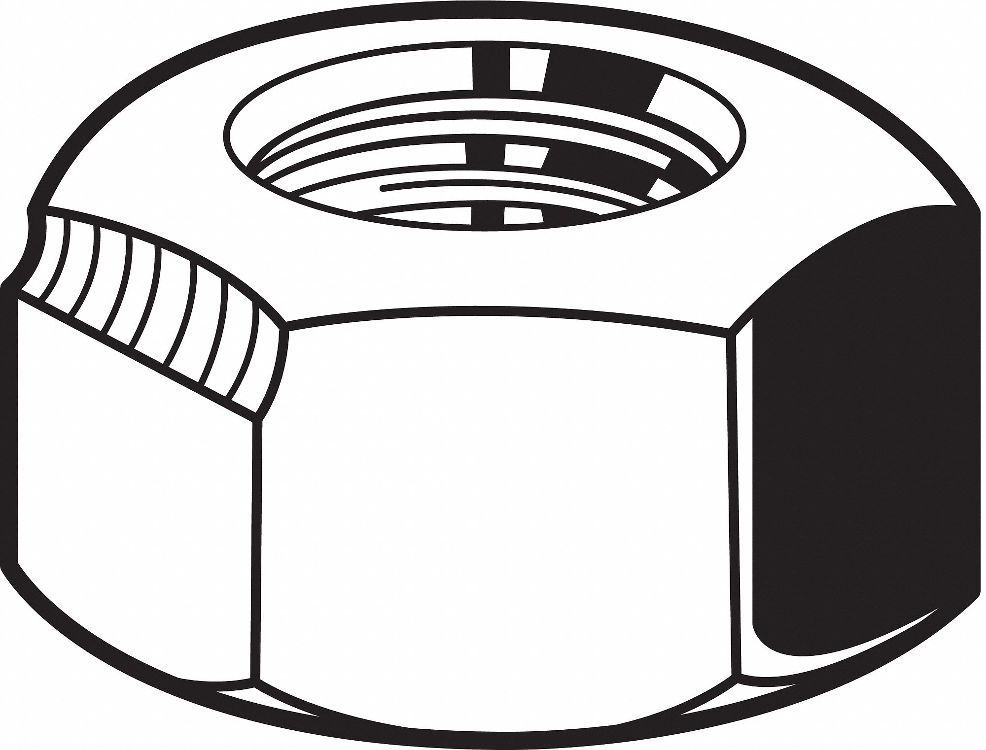 GRAINGER APPROVED Lock Nut Metric Zinc Plated M6 1 00 Thread Size