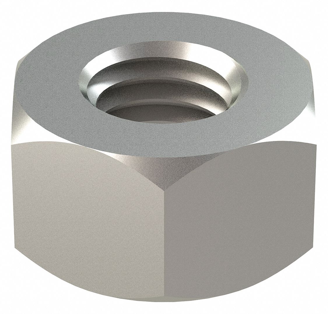 1/2"-13 Thread, Stainless Steel, Hex Nut - 26LU84|U22383.050.0001 ...