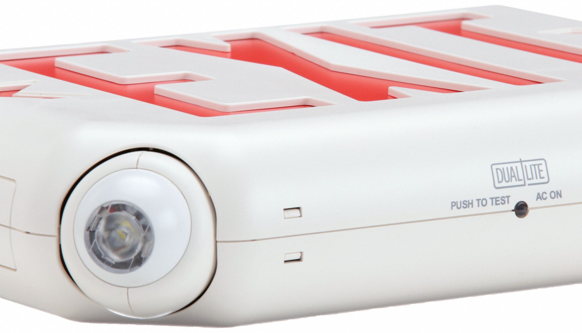 DUAL-LITE Exit Sign with Emergency Lights: White, 1 or 2 Faces, Red ...