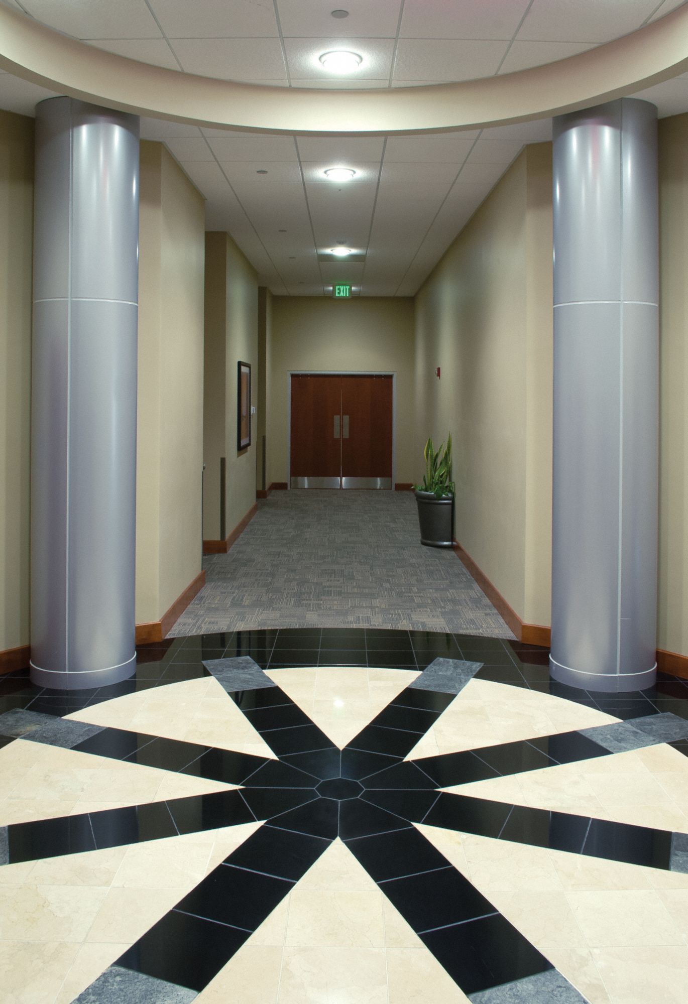 DUAL-LITE Exit Sign with Emergency Lights: White, 1 or 2 Faces, Green ...