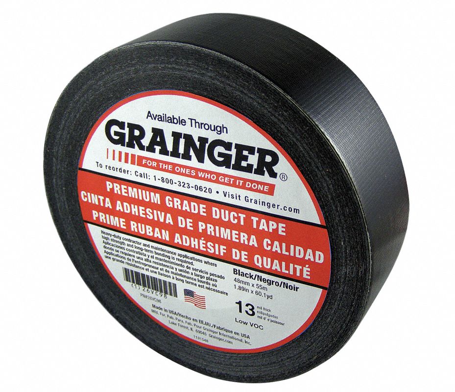 APPROVED VENDOR Cinta Duc,Tela Rec Poliet,Negro,Rod Cont - 26VC98 ...