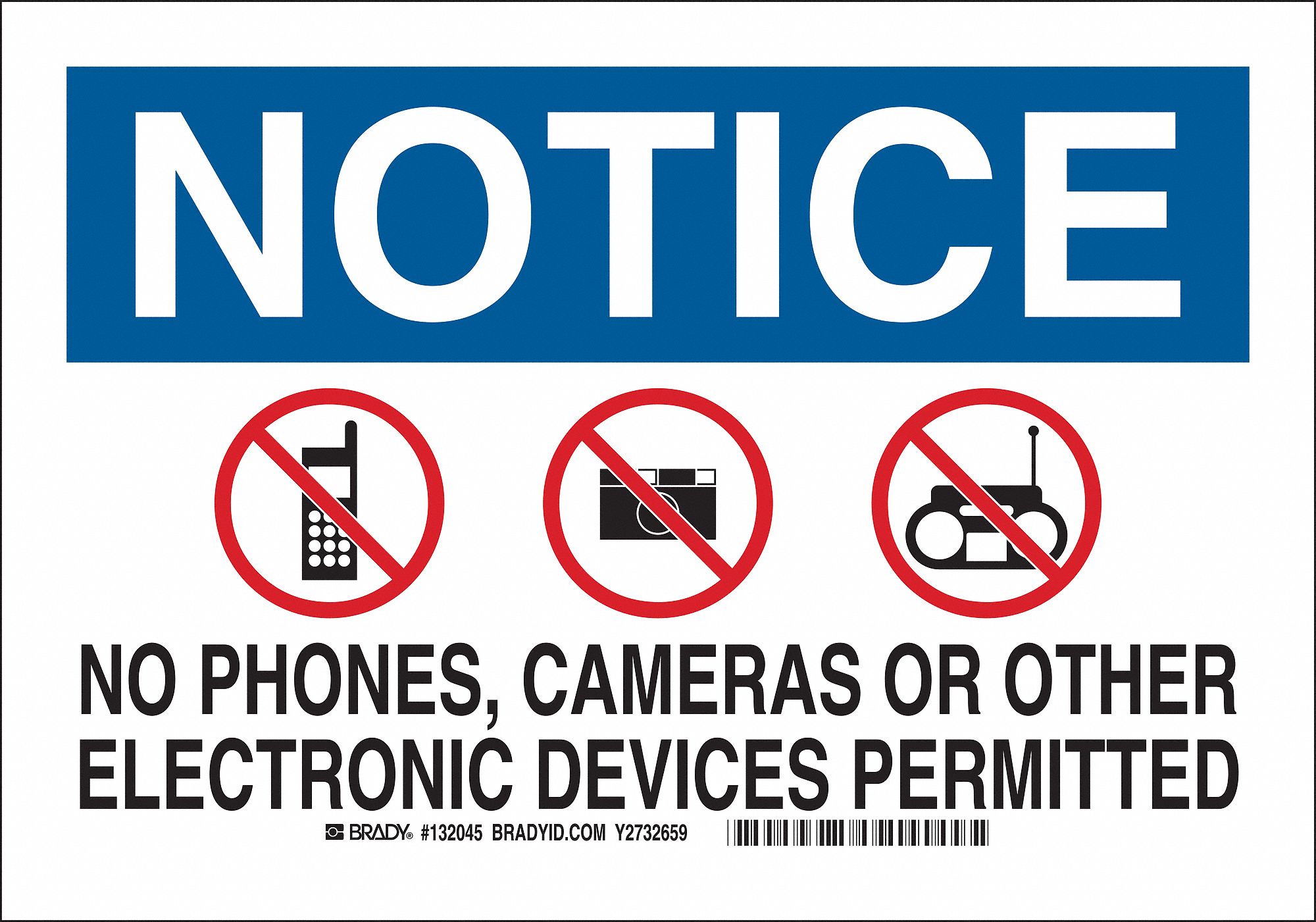 Adhesive Sign Mounting, Not Retroreflective, Security Sign - 26VF01 ...