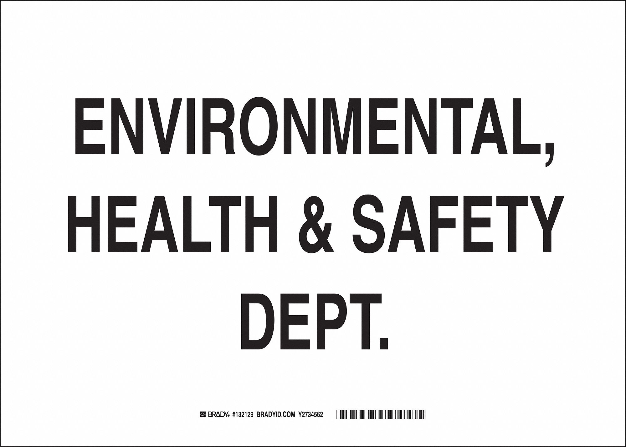 Plastic, Door Sign, 14" Width, 10" Height, White, With Mounting Holes ...