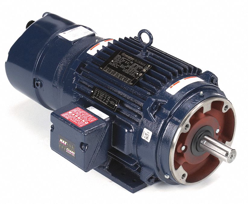 MARATHON MOTORS, Totally Enclosed Non-Ventilated, Rigid Base Mount ...