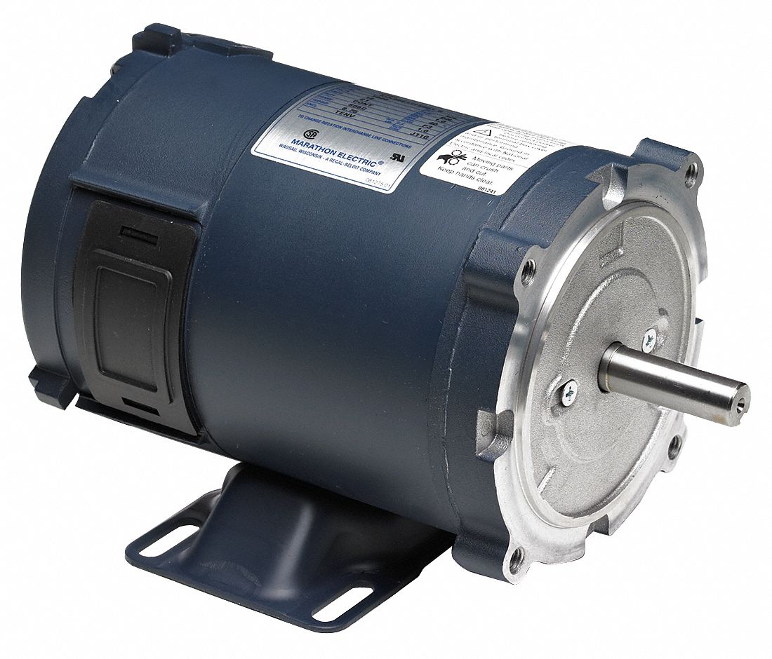 DC Permanent Magnet Motor, 1/3 HP, 56C Frame, Nameplate RPM 1800 ...