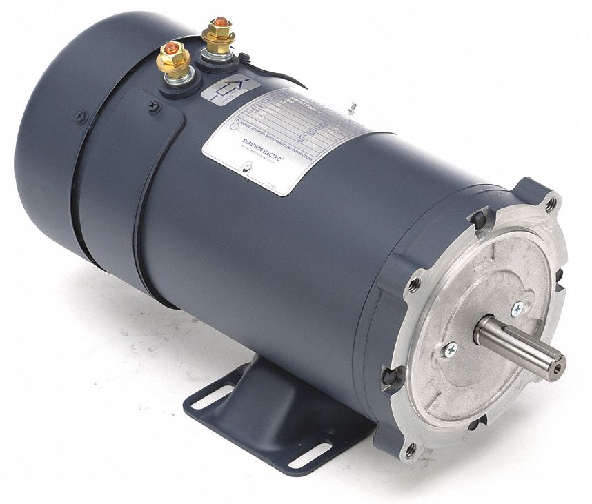 DC Permanent Magnet Motor, 1 HP, 56C Frame, Nameplate RPM 1800, Voltage ...