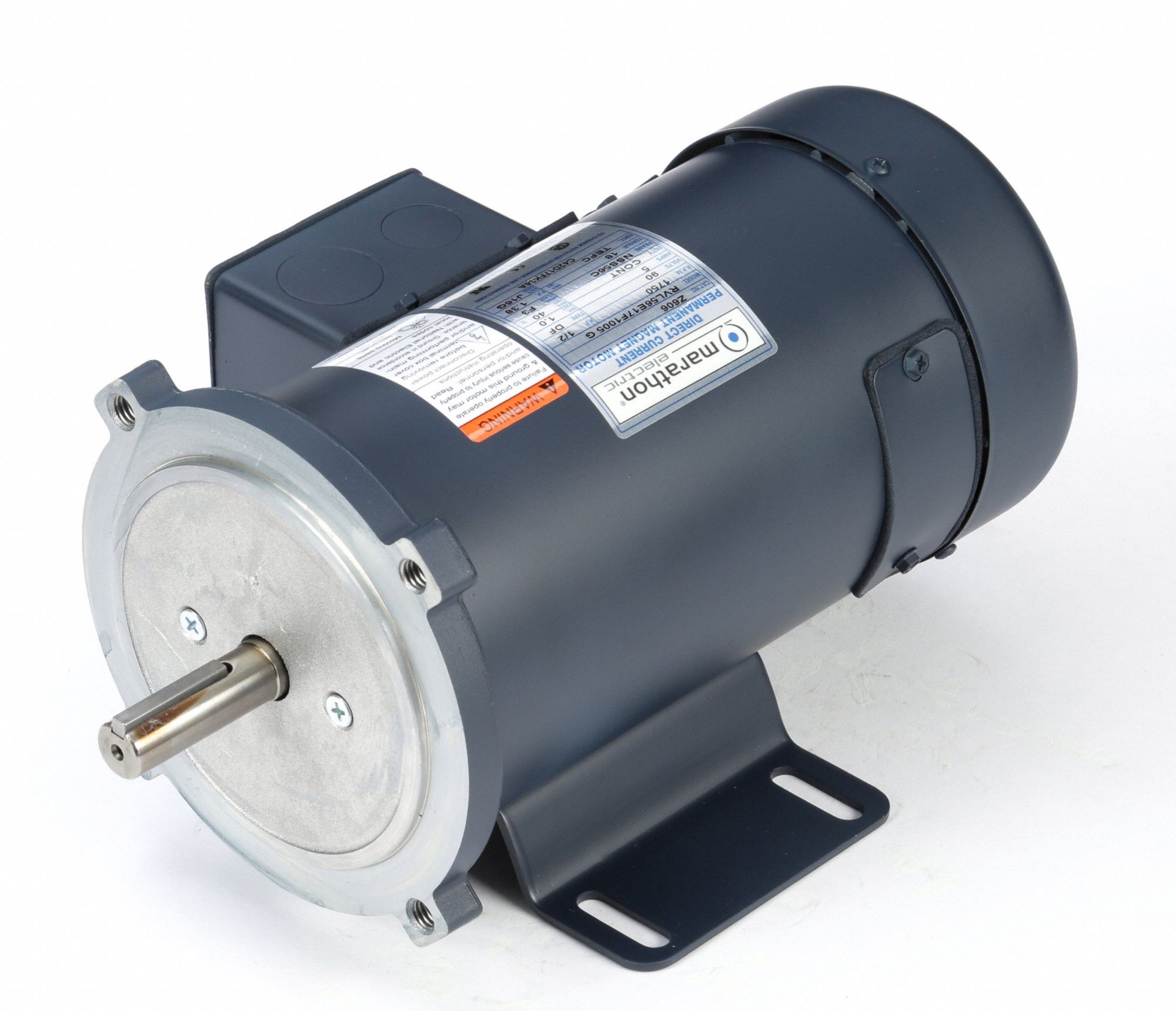 MARATHON MOTORS DC Permanent Magnet Motor, 1/2 HP, 56C Frame, Nameplate ...