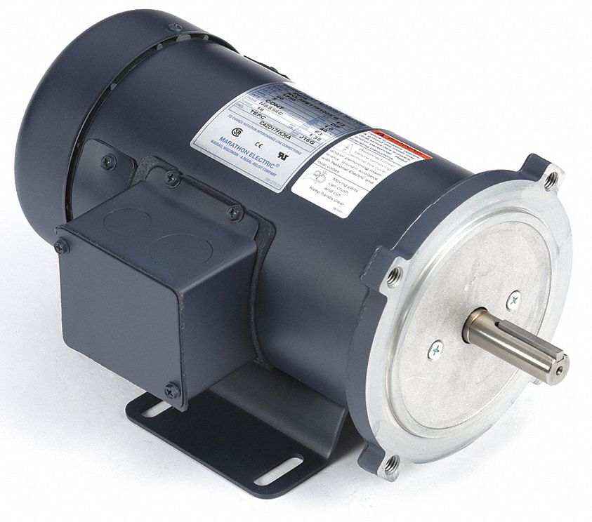 MARATHON MOTORS, 1/2 HP, 1,750 Nameplate RPM, DC Permanent Magnet Motor ...