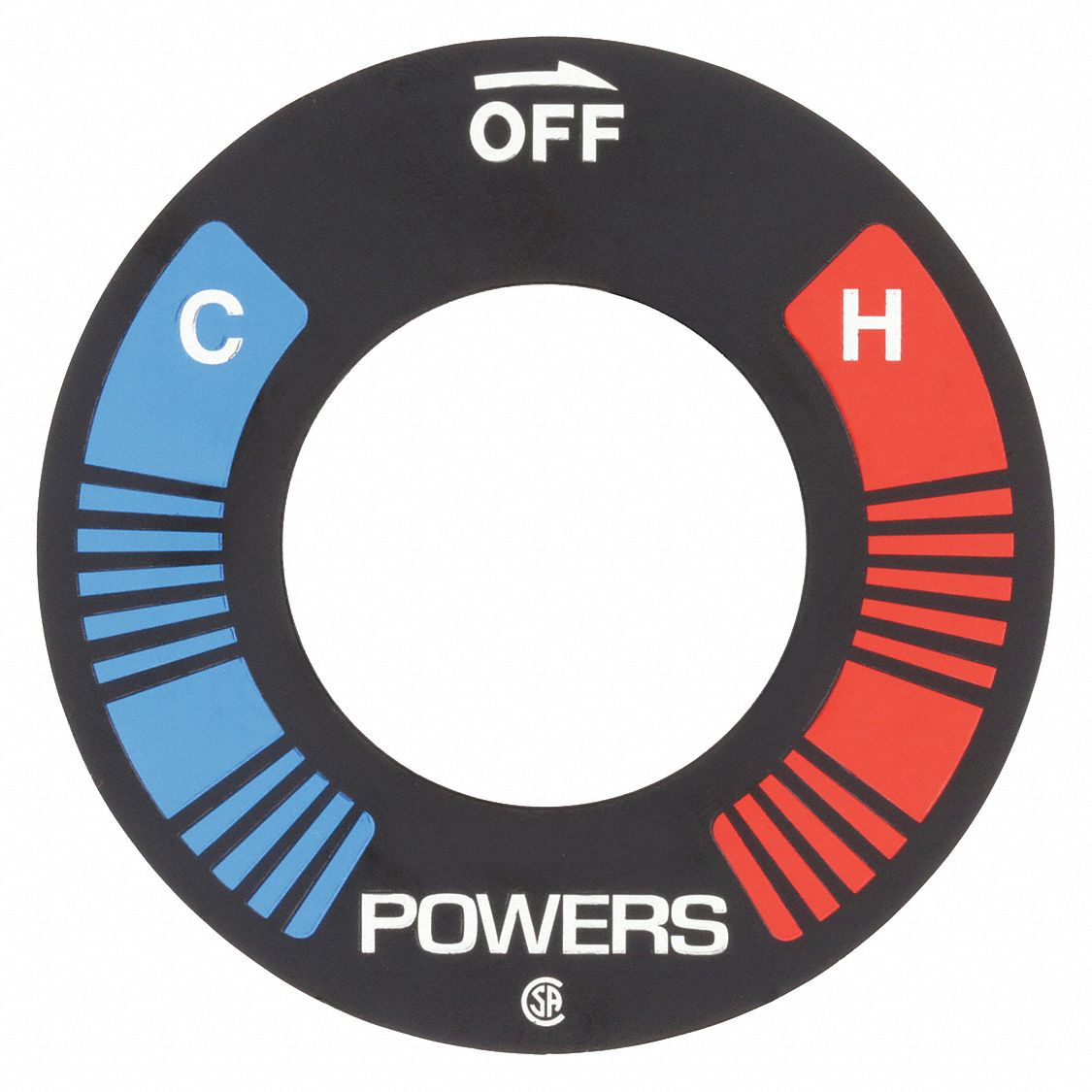 POWERS, 0 Handles, Faucet Temperature Indicator Decal - 26W695|420-308 ...